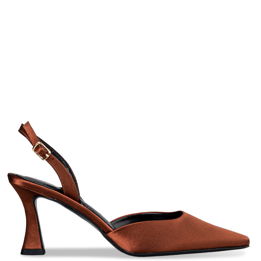 SLINGBACK PUMPS - Ύφασμα - ΚΑΦΕ - Γόβες | EnvieShoes