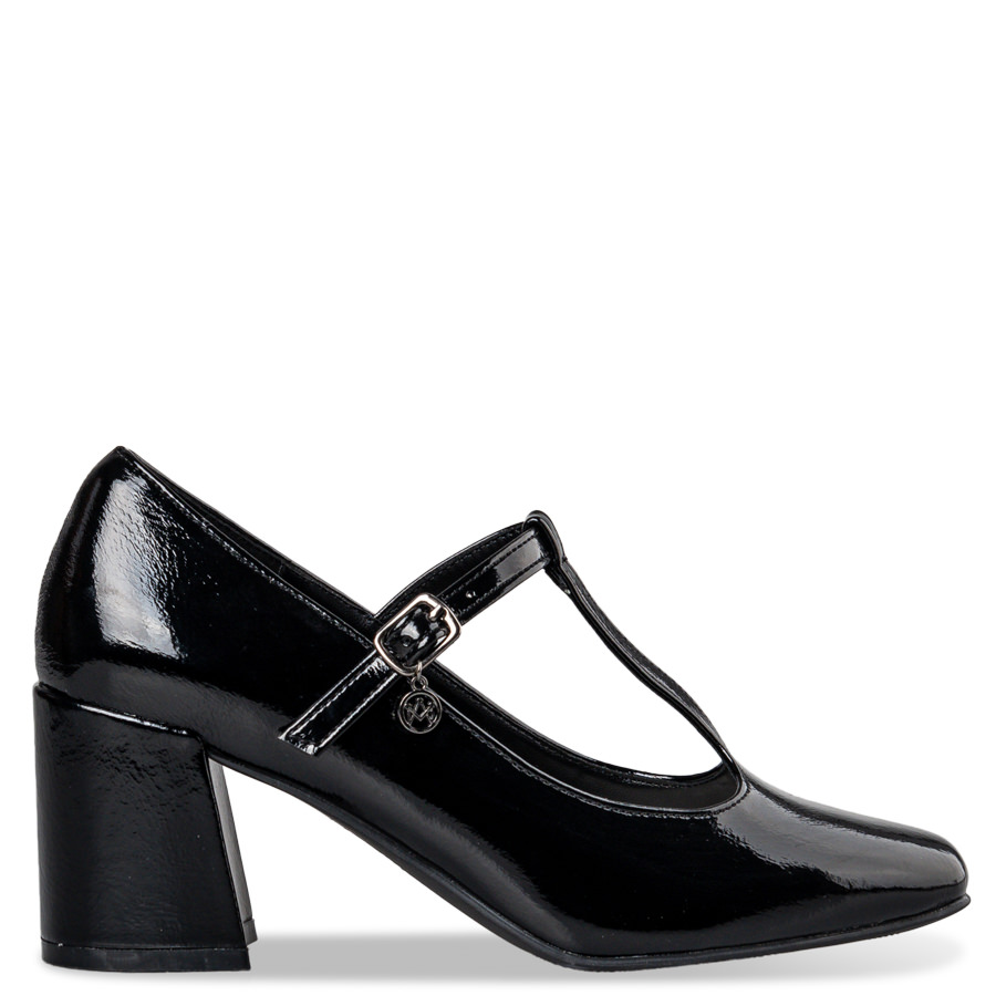 T-BAR SHINY PUMPS - Λουστρίνι | Συνθετικό Δέρμα - ΜΑΥΡΟ - Γόβες ...